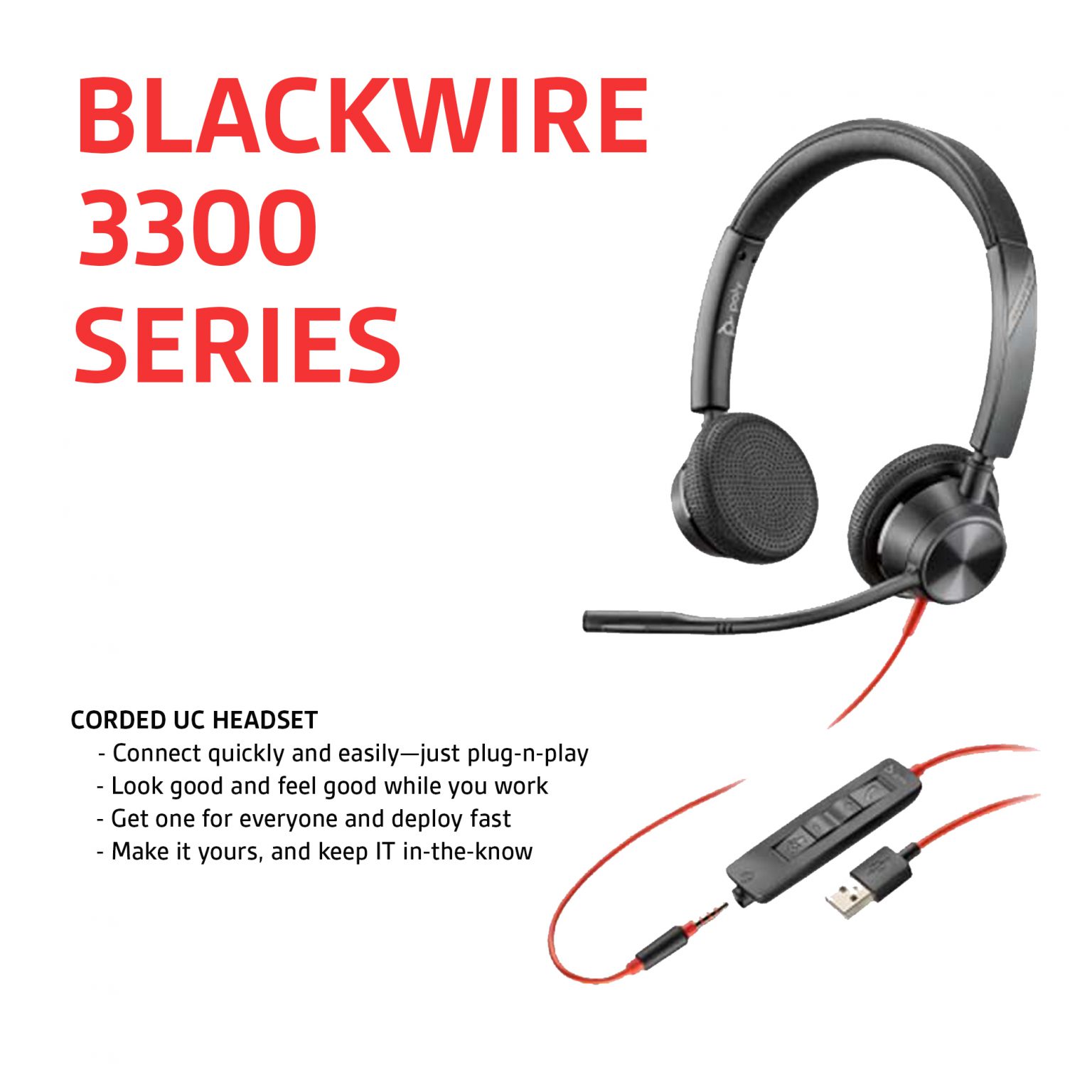 POLY BLACKWIRE 3310 USB-A – ตู้สาขาโทรศัพท์ ,ตู้สาขาโทรศัพท์ไอพี, คอล ...