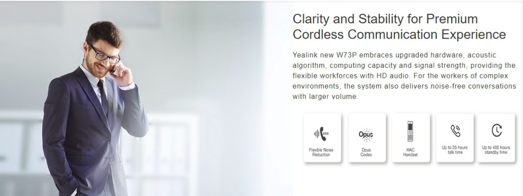 Yealink W73P DECT Phone Base + Handset (New Product) – ตู้สาขาโทรศัพท์ ...