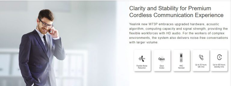 Yealink W73P DECT Phone Base + Handset (New Product) – ตู้สาขาโทรศัพท์ ...